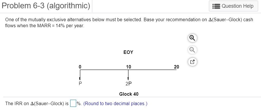 Problem 6-3 (algorithmic) : Question Help One of the | Chegg.com