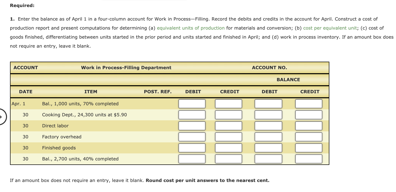 Work in Process Account Data for Two Months; Cost of | Chegg.com