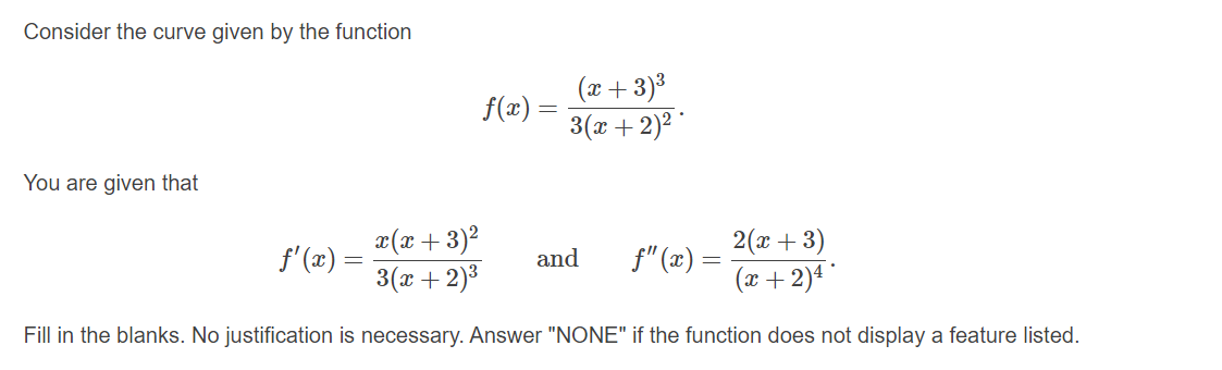Solved Consider the curve given by the function f(x) = (x + | Chegg.com
