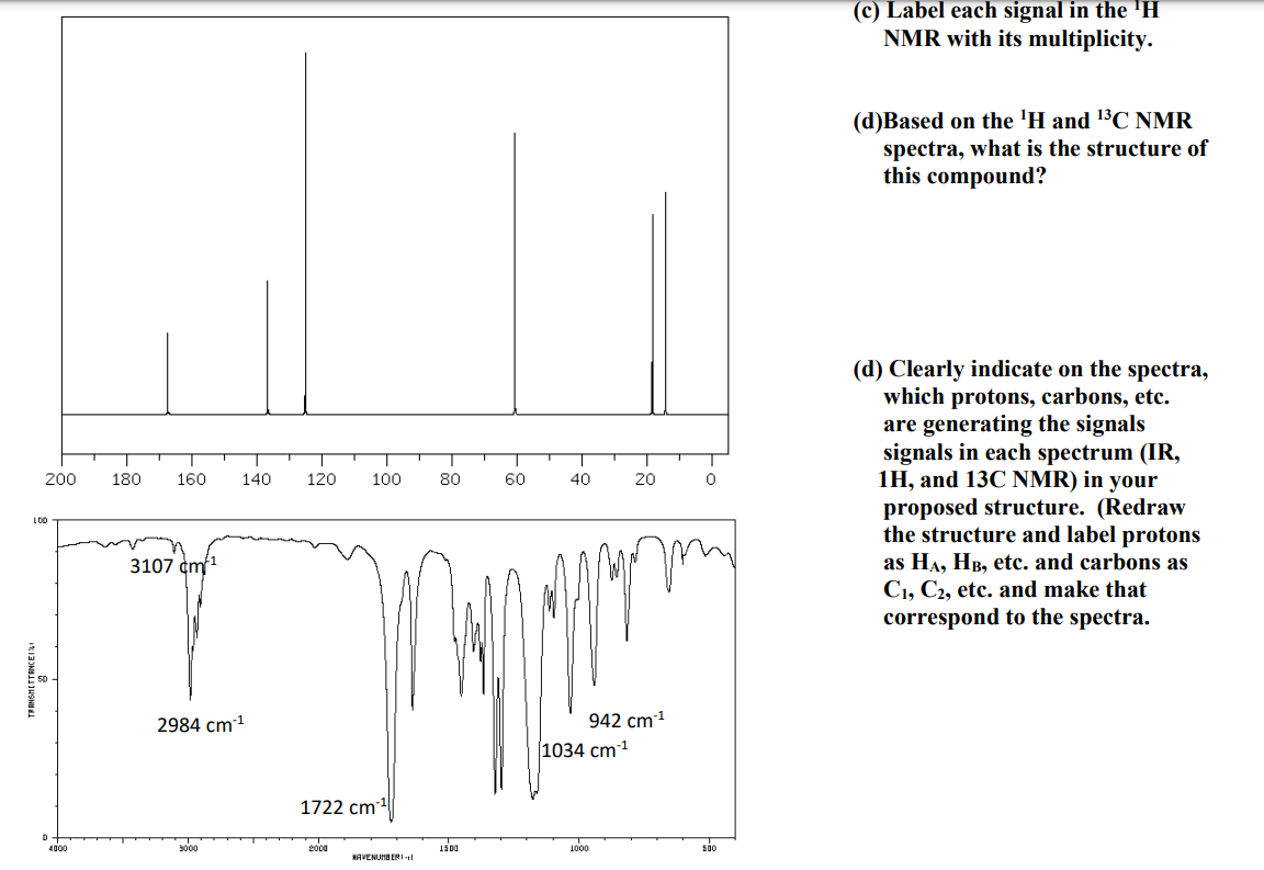 Solved (3 points) A compound with molecular formula C6H10O2 | Chegg.com