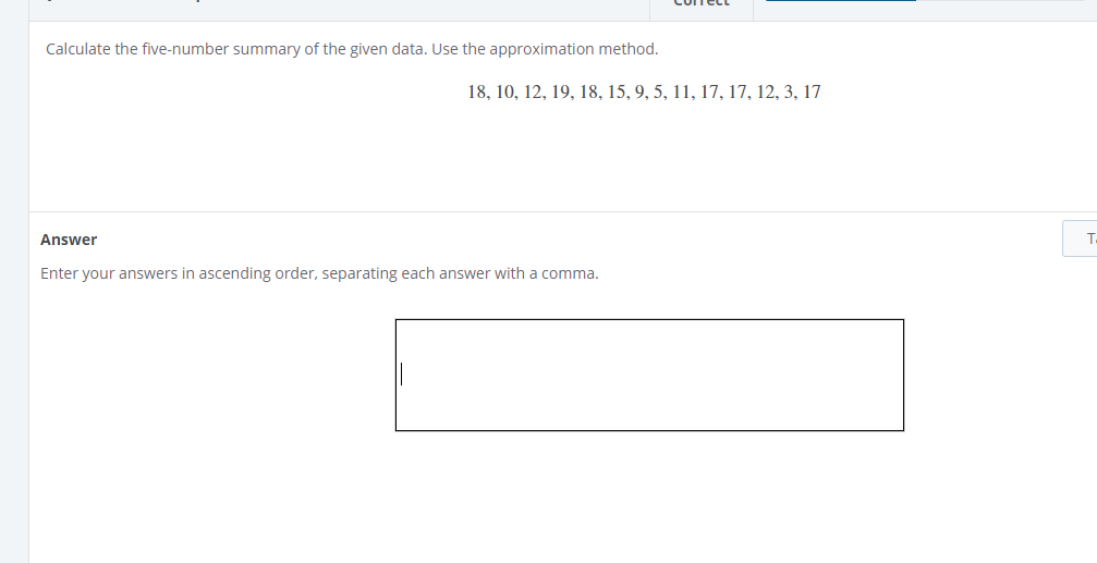 Solved Calculate The Five Number Summary Of The Given Data