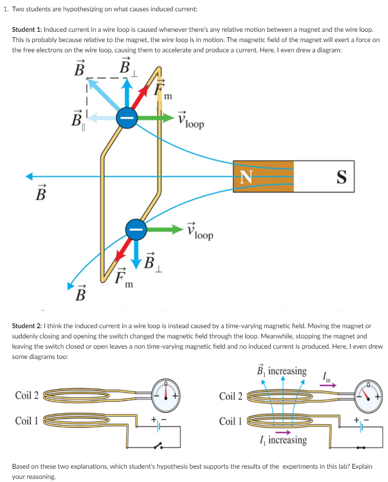 Solved 1. Two students are hypothesizing on what causes | Chegg.com