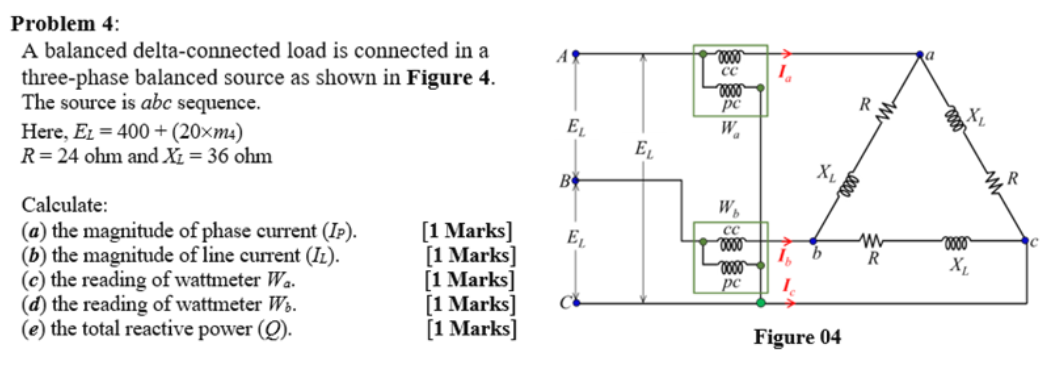 Solved A Problem 4: A balanced delta-connected load is | Chegg.com