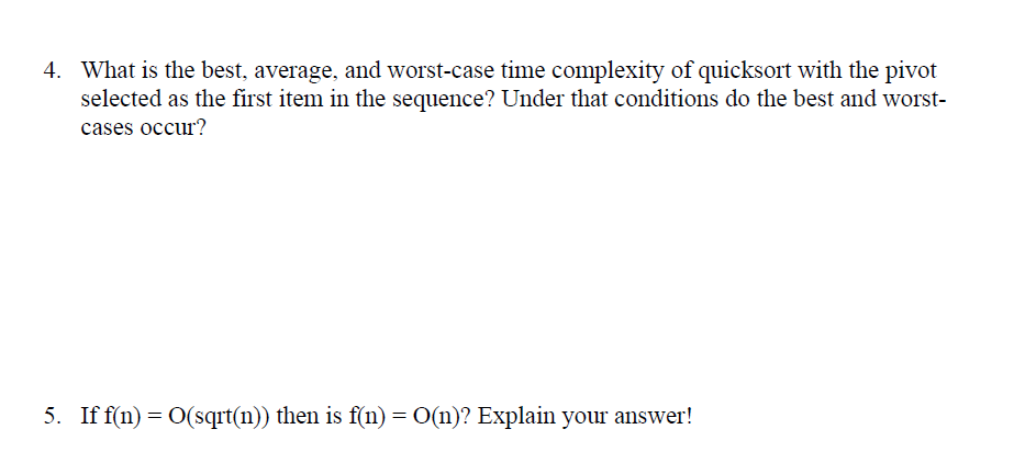 Solved 2. Sort a) Exemplify 2 algorithms we studied that can | Chegg.com