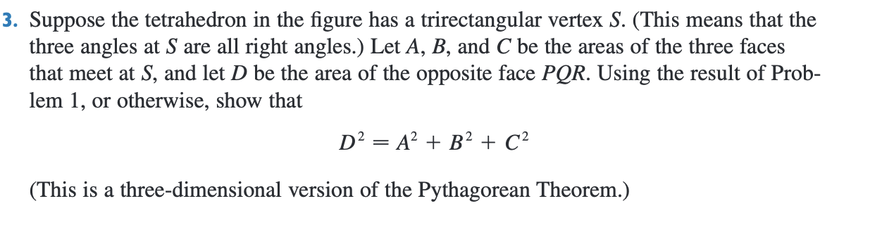 Solved 3. Suppose the tetrahedron in the figure has a | Chegg.com