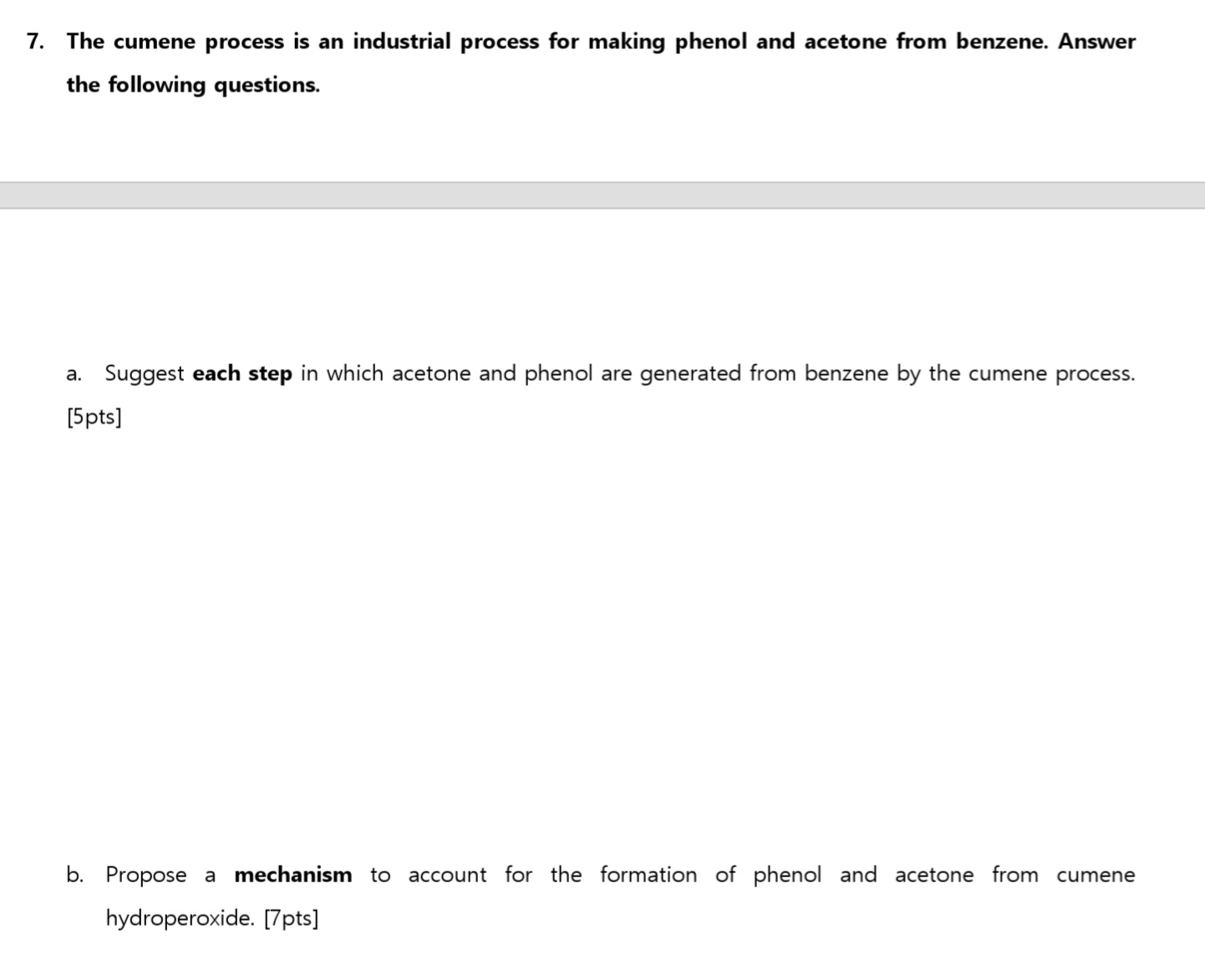 Solved The cumene process is an industrial process for | Chegg.com