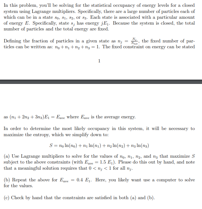 Solved In this problem, you'll be solving for the | Chegg.com