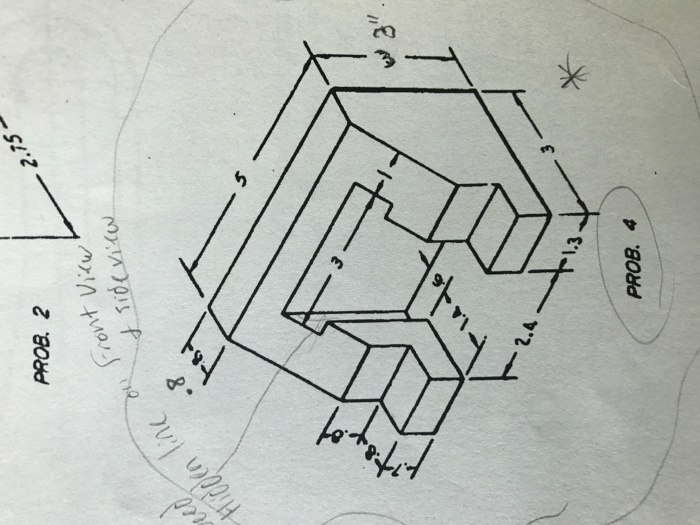Solved 101 WORKSHEET 2 Draw the front, top and right side | Chegg.com
