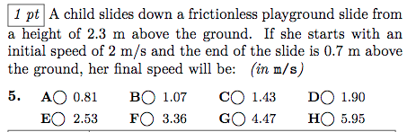 Solved 1 pt A child slides down a frictionless playground | Chegg.com
