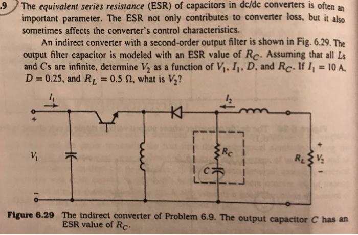 9 The equivalent series resistance (ESR) of | Chegg.com