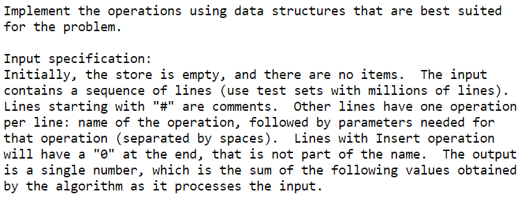 Solved Project Description Implement the following | Chegg.com