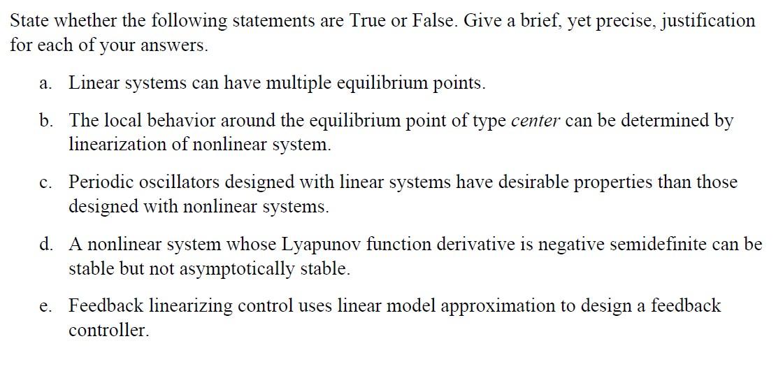 Solved State whether the following statements are True or | Chegg.com