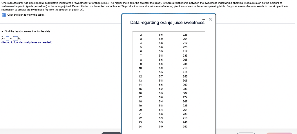 Solved One manufacturer has developed a quantitative index | Chegg.com