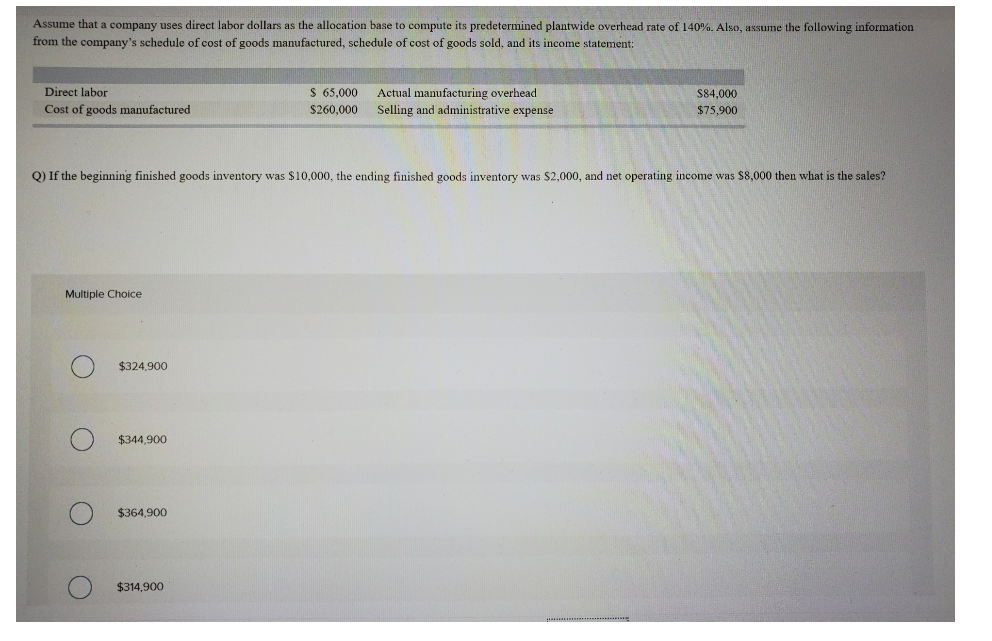 Solved Assume that a company uses direct labor dollars as | Chegg.com