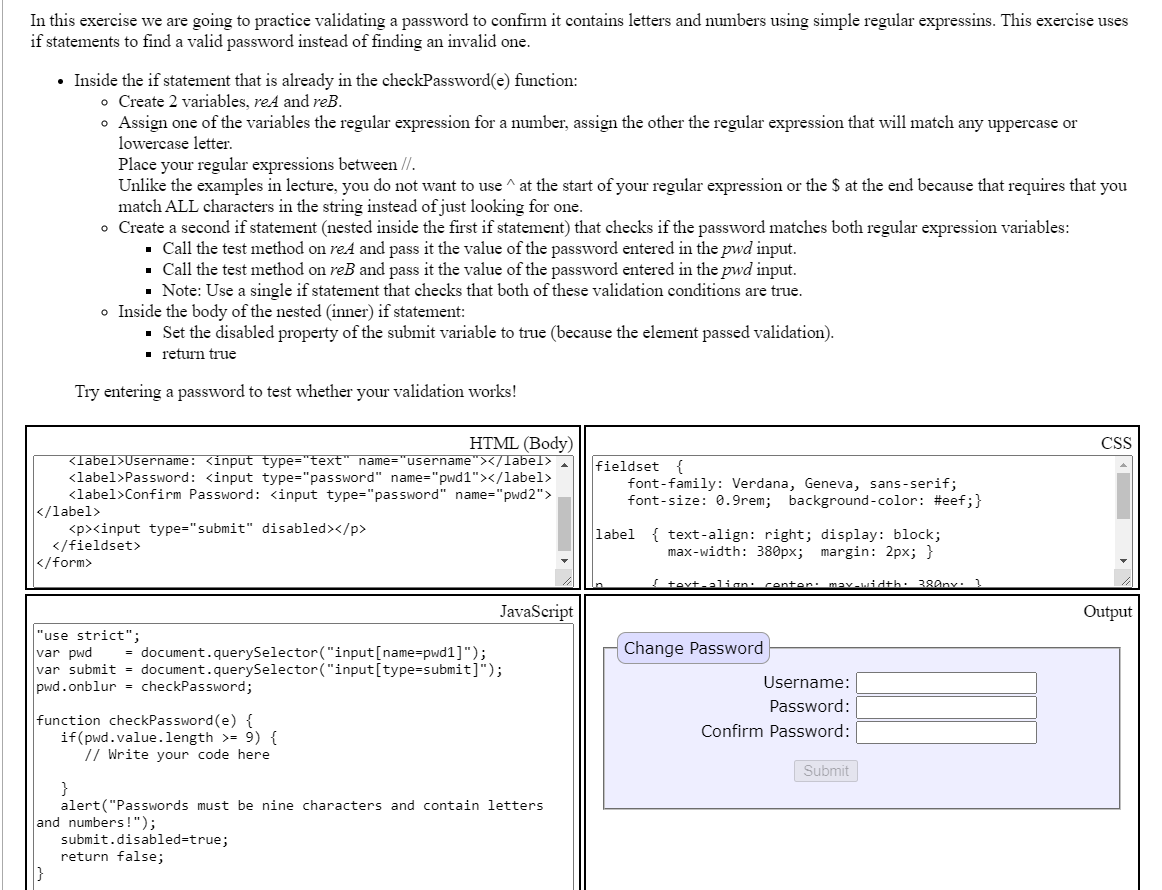 In this exercise we are going to practice validating | Chegg.com