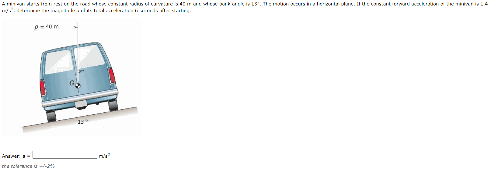 Solved A minivan starts from rest on the road whose constant | Chegg.com