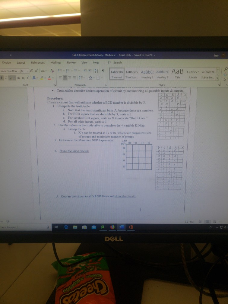 Solved Lab 6 Replacement Activity-Module 2 - Read-Only . | Chegg.com