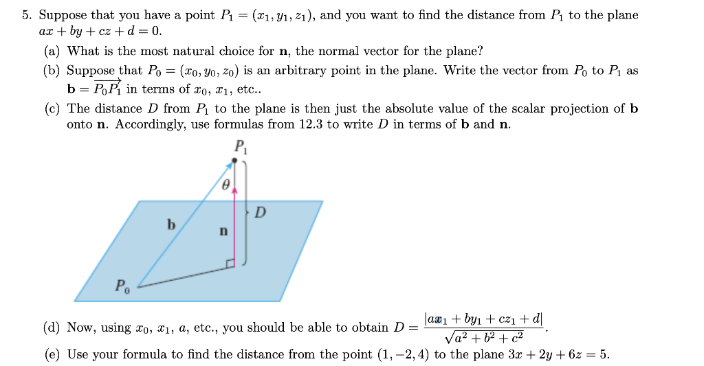 Solved 5. Suppose that you have a point P1=(x1,y1,z1), and | Chegg.com