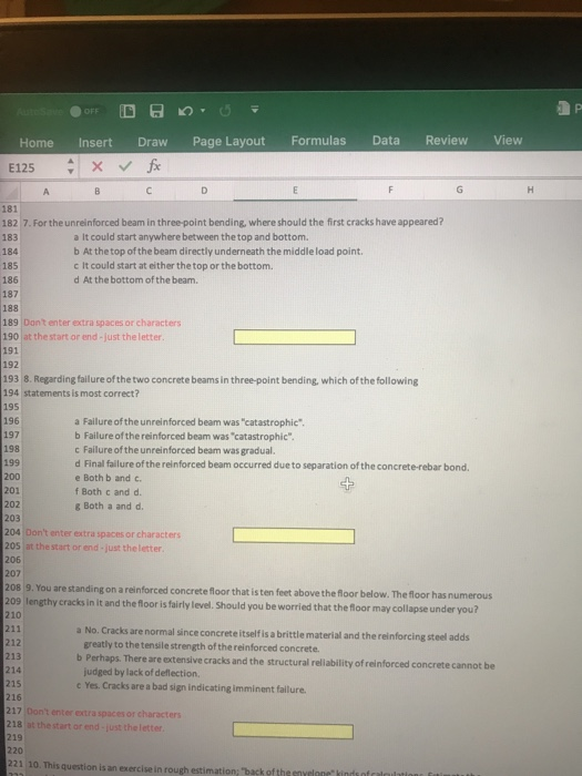 Solved Home Insert Draw Page Layout Formulas Data Review | Chegg.com