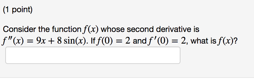 Solved Consider the function f(x) whose second derivative | Chegg.com