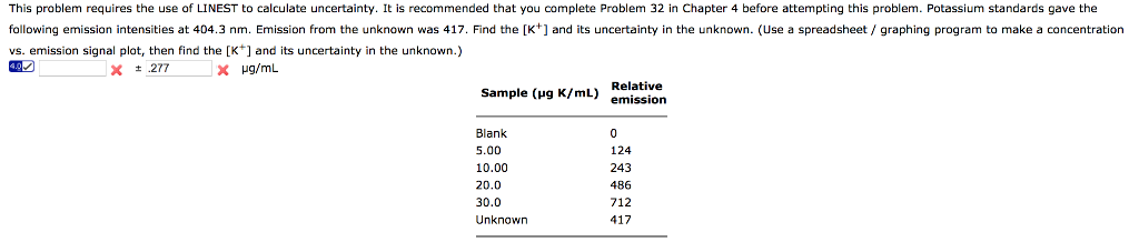 This problem requires the use of LINEST to calculate | Chegg.com