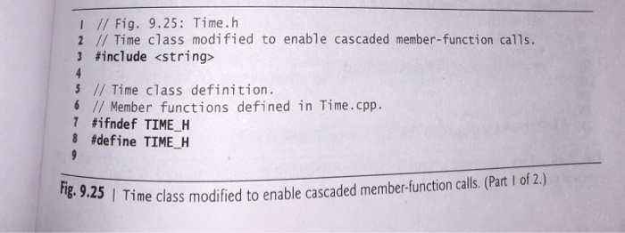 Solved I // Fig. 9.25: Time.h 2 // Time class modified to | Chegg.com