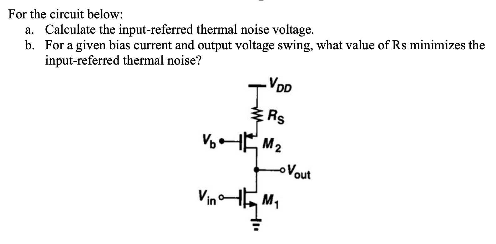 Solved For the circuit below:a. ﻿Calculate the | Chegg.com