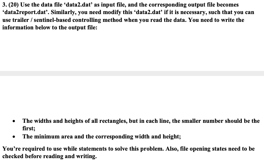 Solved use c++ and make a data file called data2.dat for | Chegg.com