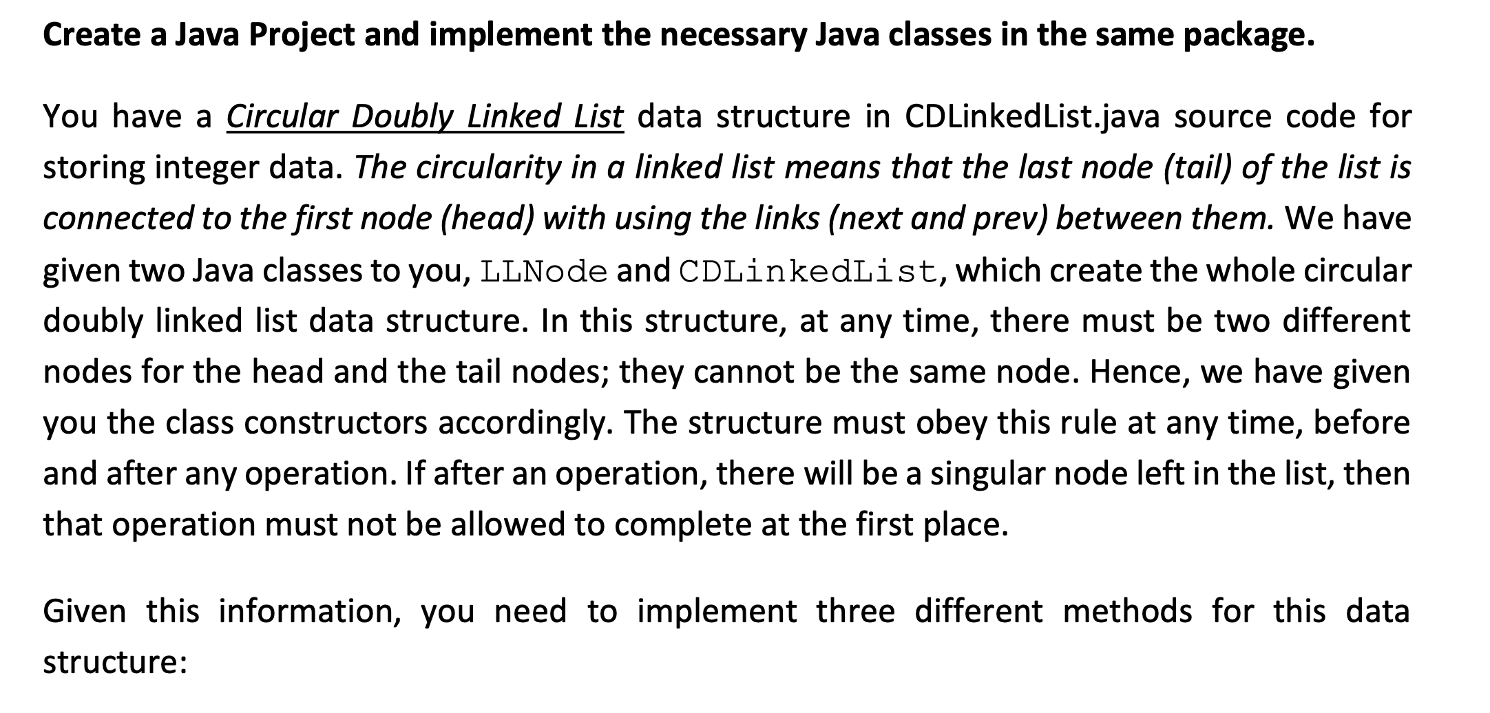 Solved Urgent: Do not change or delete any method name, | Chegg.com