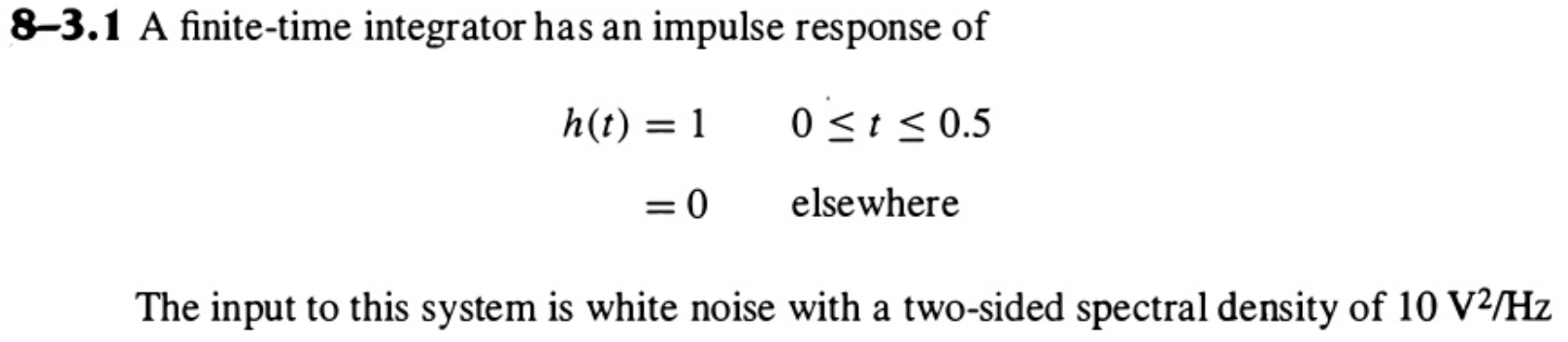 Solved 8–3.1 A finite-time integrator has an impulse | Chegg.com