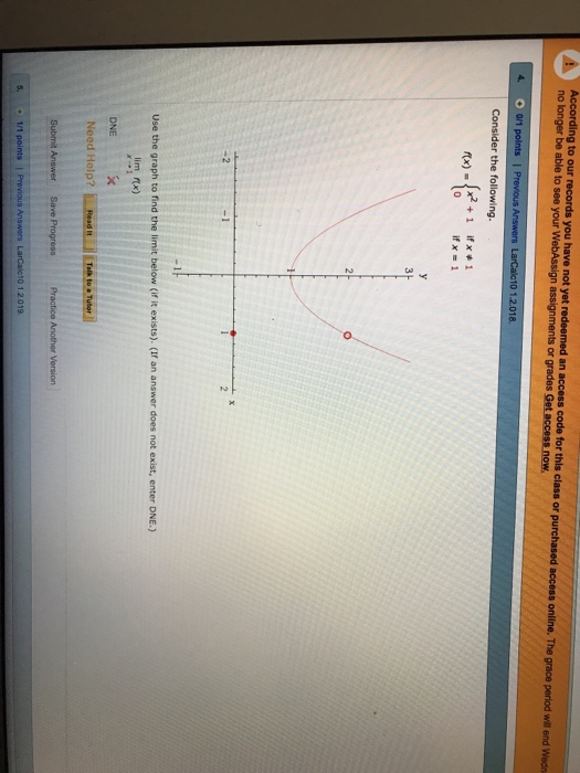 Solved Consider the following. f(x) = x^2 + 1, if x | Chegg.com