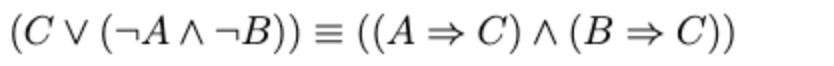 Solved (CV (A1-B)) = ((A = C)^(B = C)) E | Chegg.com