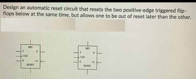 Solved Design an automatic reset circuit that resets the two | Chegg.com