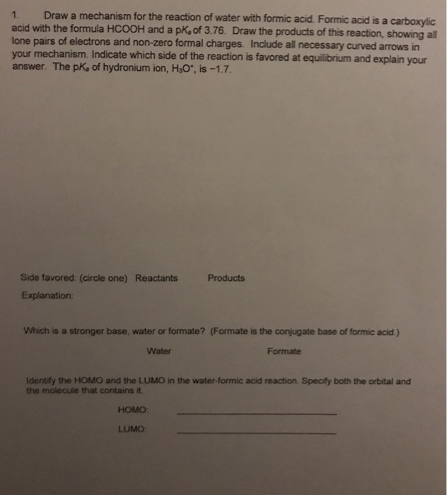 Solved Draw a mechanism for the reaction of water with | Chegg.com