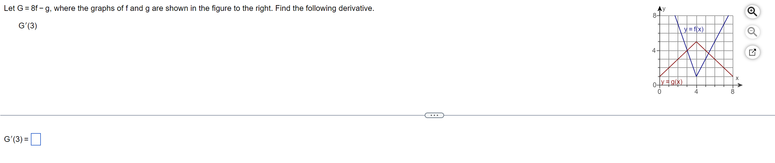 Solved Let G = 8f-g, where the graphs of f and g are shown | Chegg.com Solved Let G = 8f-g, where the graphs of f and g are shown | Chegg.com
