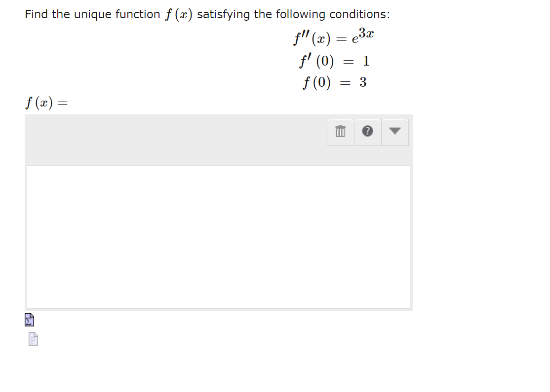 Solved Find the unique function f(x) ﻿satisfying the | Chegg.com