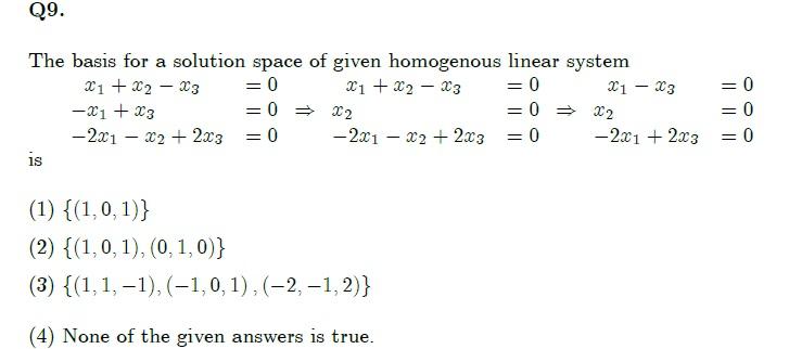 Solved The basis for a solution space of given homogenous | Chegg.com