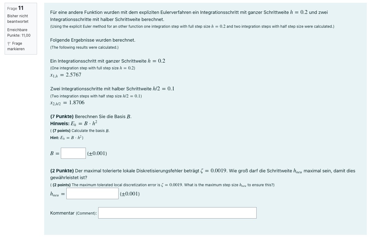 Solved Für eine andere Funktion wurden mit dem expliziten | Chegg.com