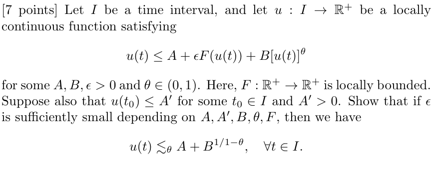 Solved [7 ﻿points] ﻿Let I be ﻿a time interval, and let | Chegg.com