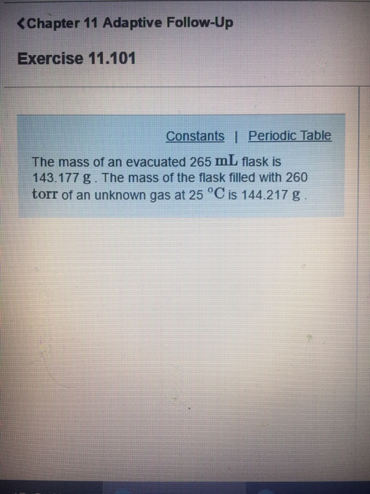 Solved KChapter 11 Adaptive Follow-Up Exercise 11.101 | Chegg.com