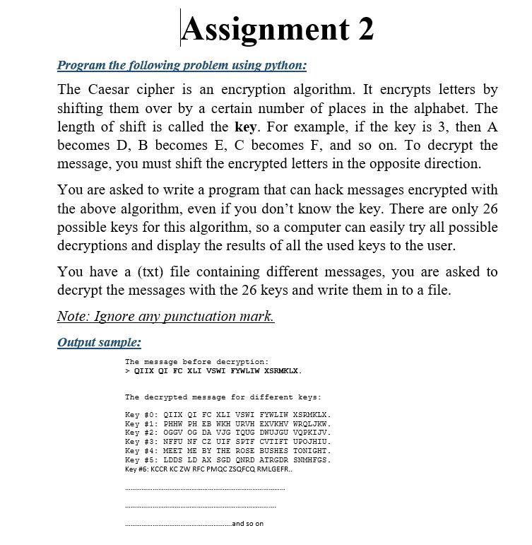 Solved the cipher text : Which I really do not blame the | Chegg.com