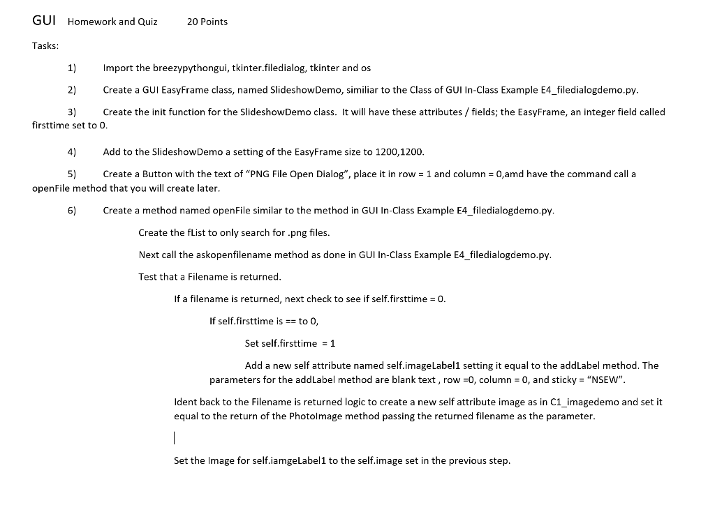 Solved Tasks: 1) Import the breezypythongui, | Chegg.com