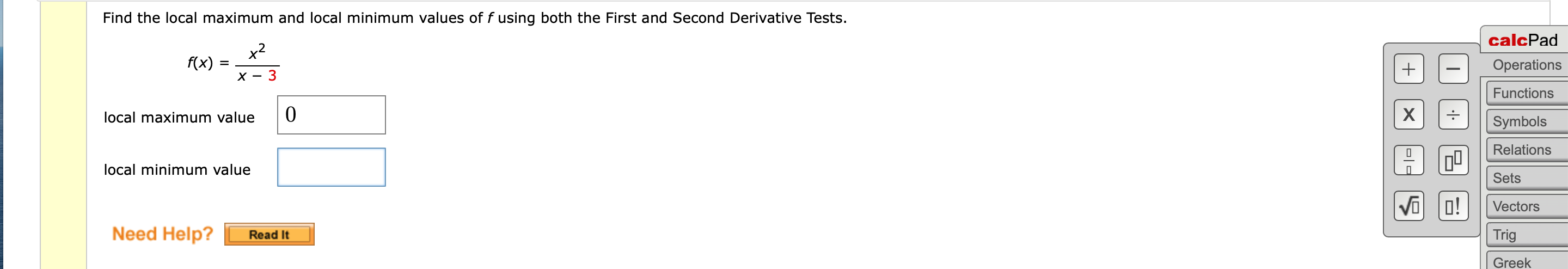 Solved Find The Local Maximum And Local Minimum Values Of F 4461