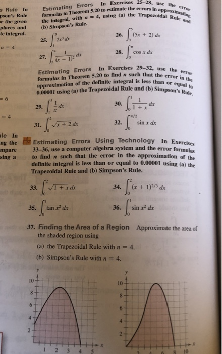 Solved In Exercises 25 28 Use The Estimating Errors