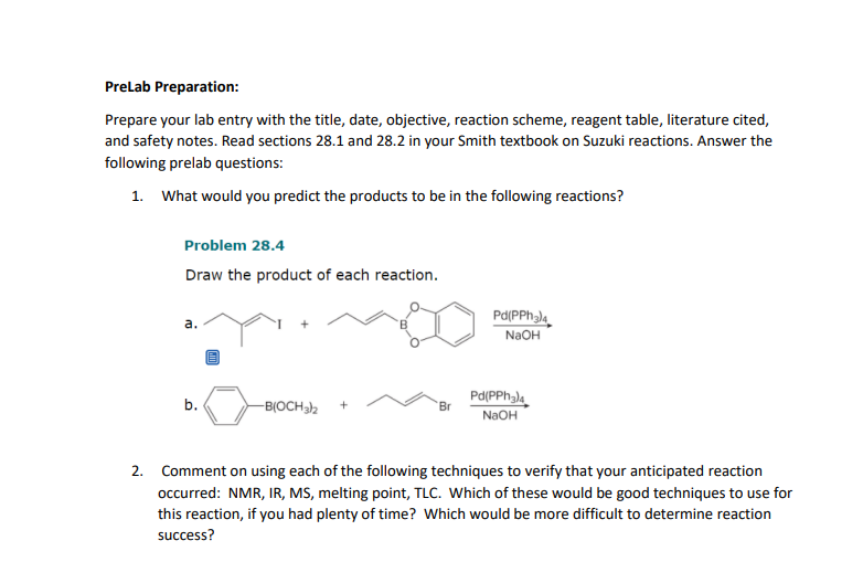 Solved Suzuki-Miyaura Coupling with 5-iodovanillin . OH B. | Chegg.com