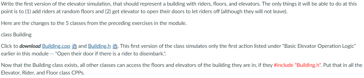 Building.cpp: #include "Building.h" #include | Chegg.com
