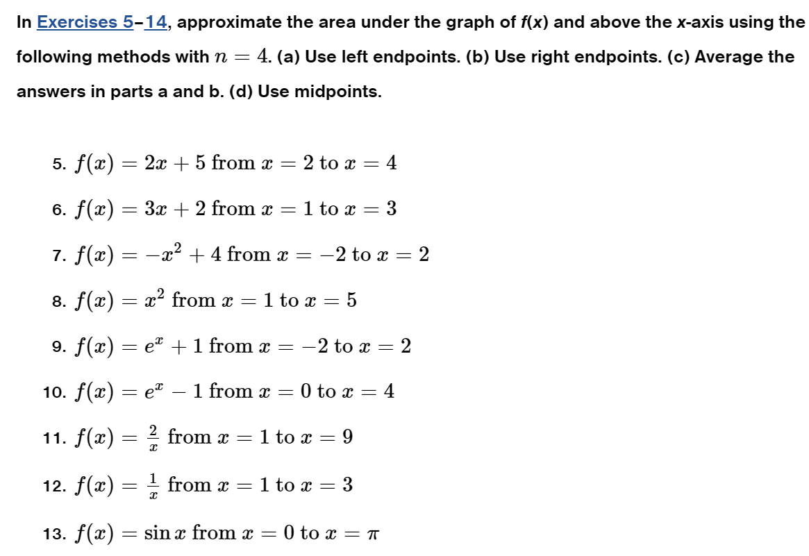 Only 10 ﻿and 13 - ﻿In Exercises 5-14, ﻿approximate | Chegg.com