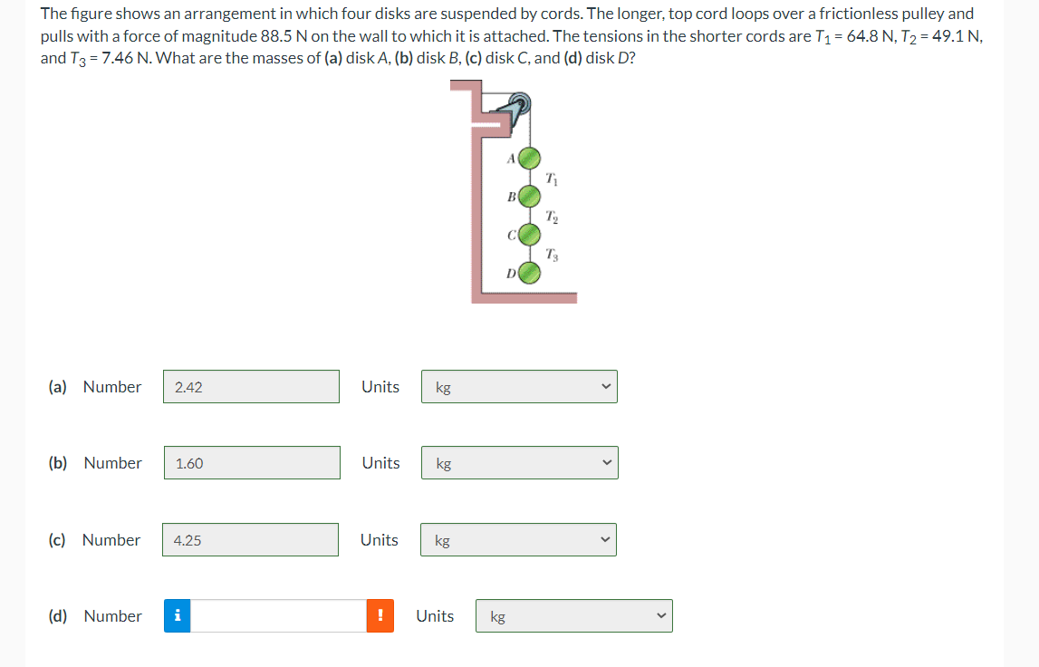 Solved The figure shows an arrangement in which four disks | Chegg.com