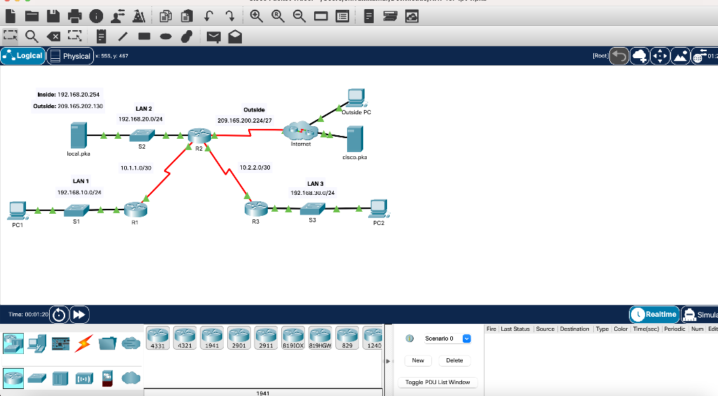Solved I’m attaching Cisco Packet Tracer Activity screenshot | Chegg.com