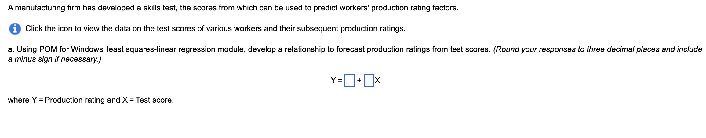 Solved A manufacturing firm has developed a skills test, the | Chegg.com